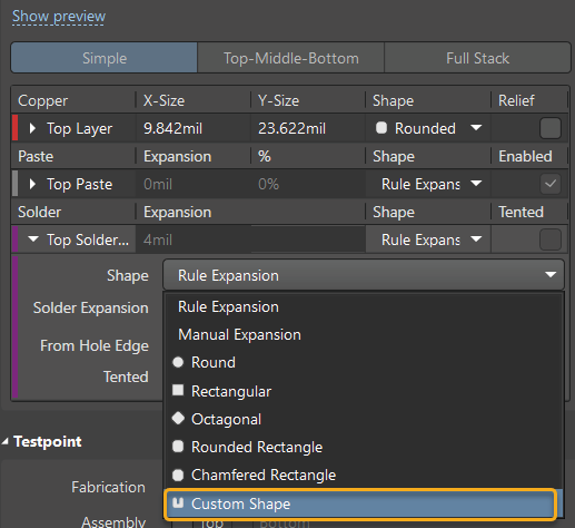 Custom Pad Stack | Altium
